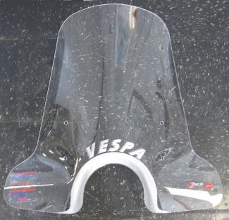 ScooterWest.com - CLEAR Midsize Narrow Faco Windscreen VESPA GT GTS ...