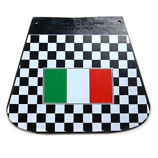 ScooterWest.com - MUD FLAP CHECKER BLACK AND WHITE CUPPINI