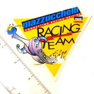 ScooterWest.com - Mazzucchelli Sticker: Blue Rectangle Racing Team Logo