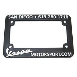 ScooterWest.com - license plate frame Vespa MotorSport