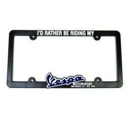ScooterWest.com - I'D RATHER BE RIDING MY VESPA Car License Plate Frame