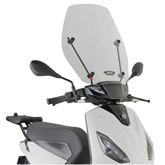 ScooterWest.com - GIVI WINDSHIELD WITH MOUNTING KIT FOR PIAGGIO ONE ...