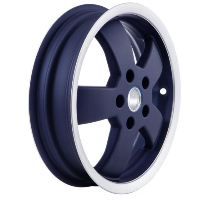 ScooterWest.com - RIM FRONT/REAR DARK BLUE W/SILVER EDGE FOR VESPA ...